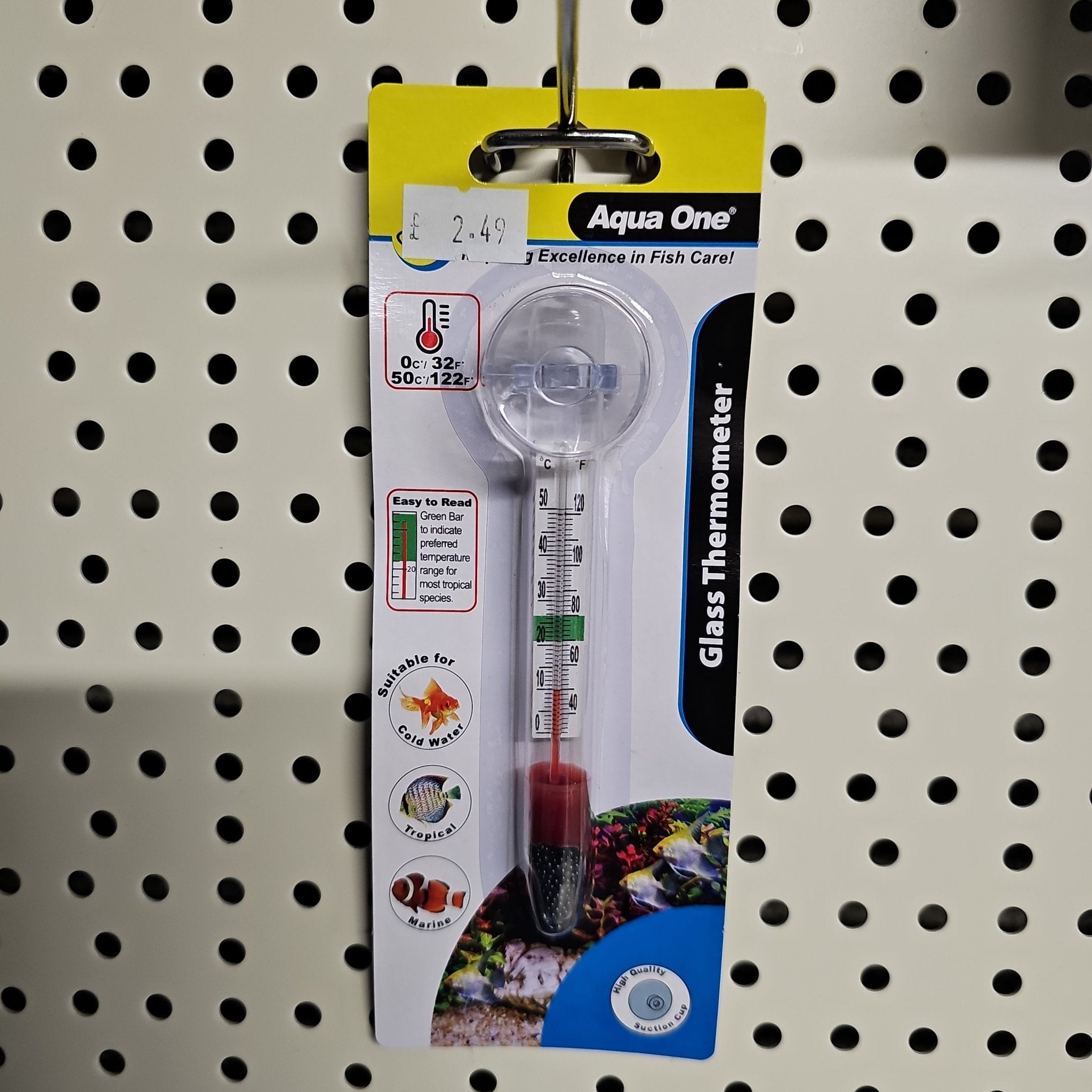 Glass Thermometer - Newlyn-pets - Aqua One - £2.49