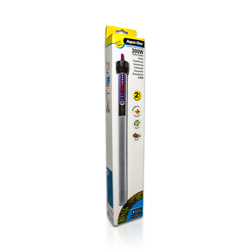 Aqua One Glass Fish Tank Heater 300w (up to 300L) - Newlyn-pets - Aqua ...